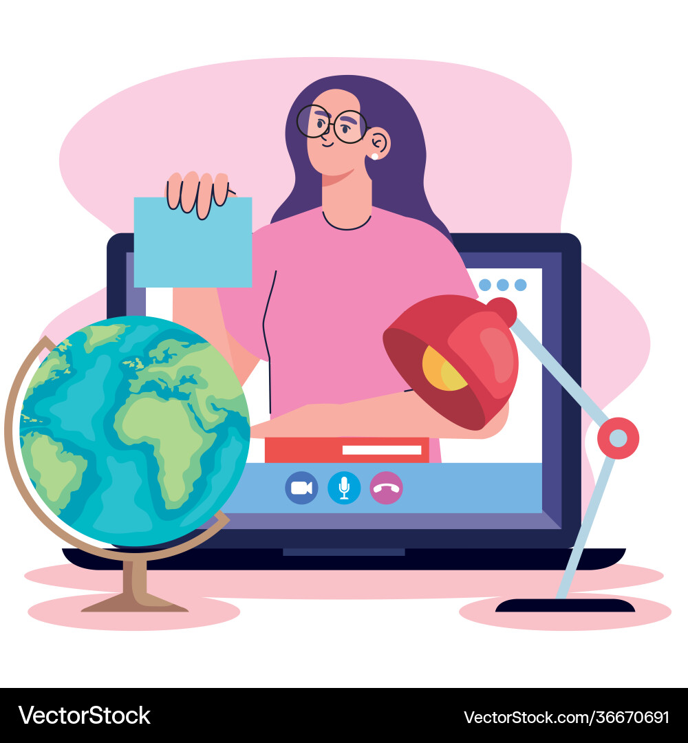 Female teacher character Royalty Free Vector Image