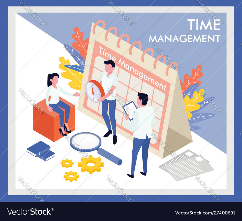 Isometric task manager Royalty Free Vector Image
