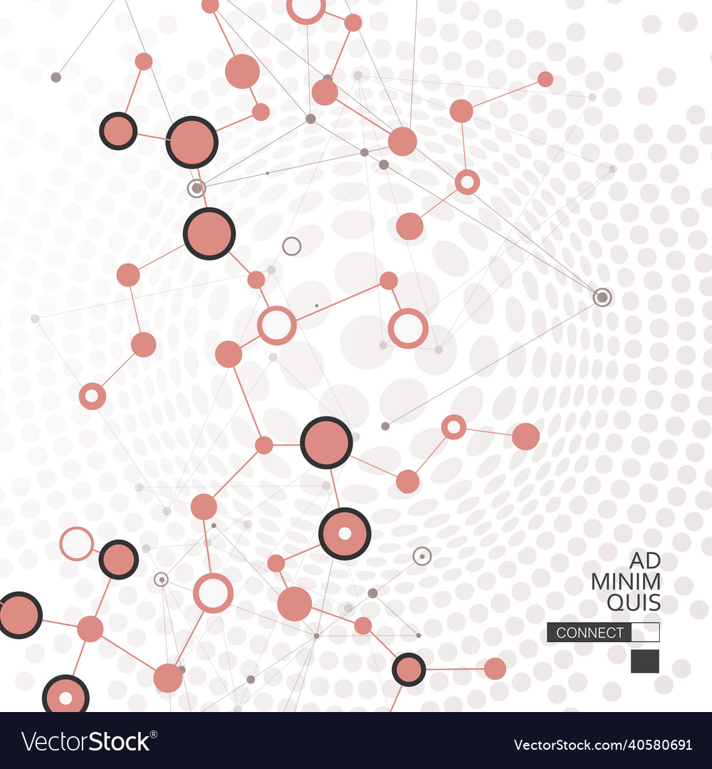 Presentation template with connect dots and lines Vector Image