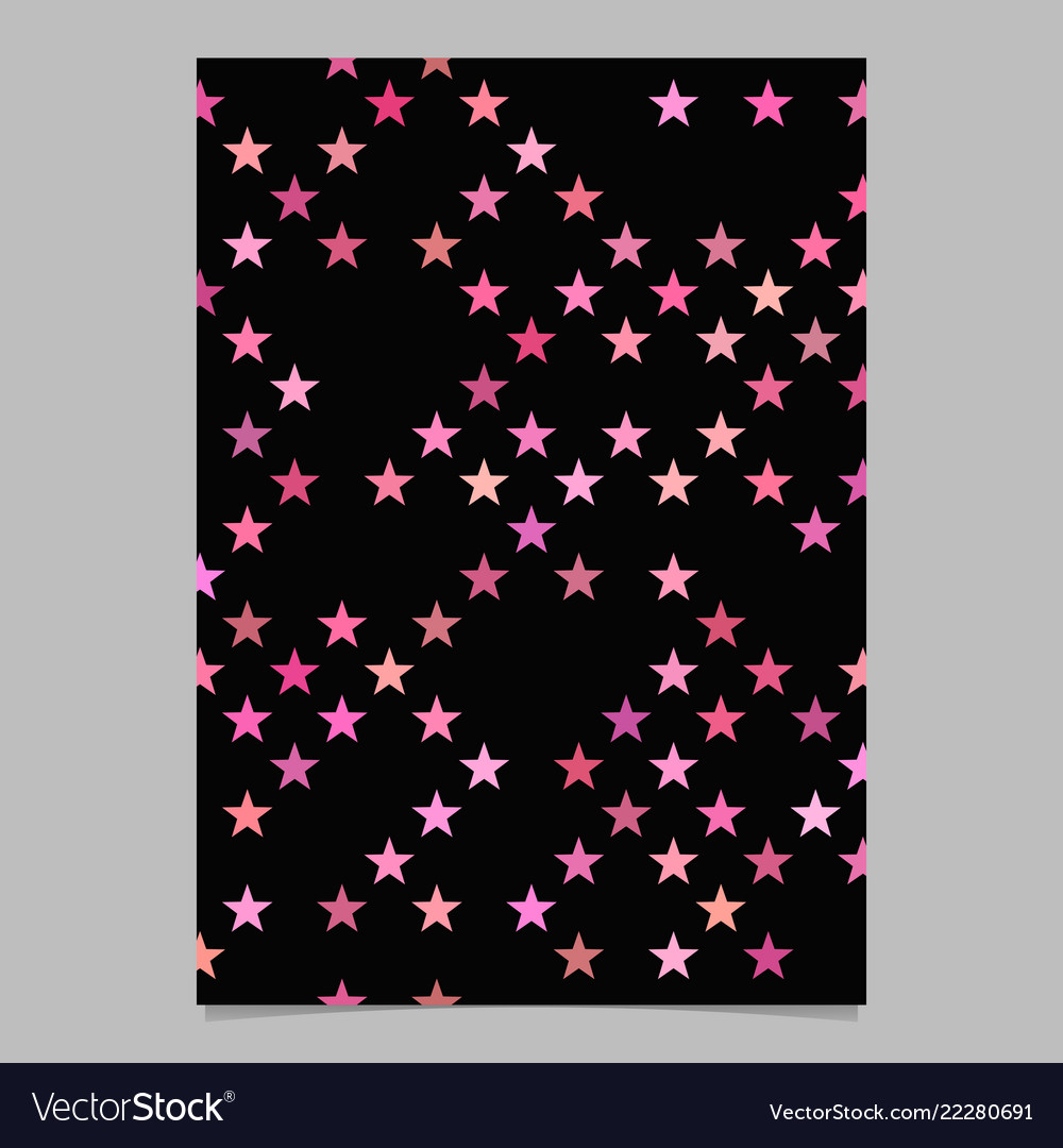 Repeating star pattern brochure template Vector Image