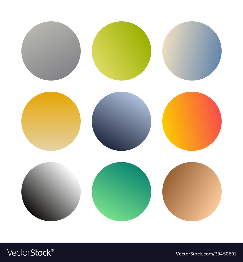 Round gradients spheres Royalty Free Vector Image