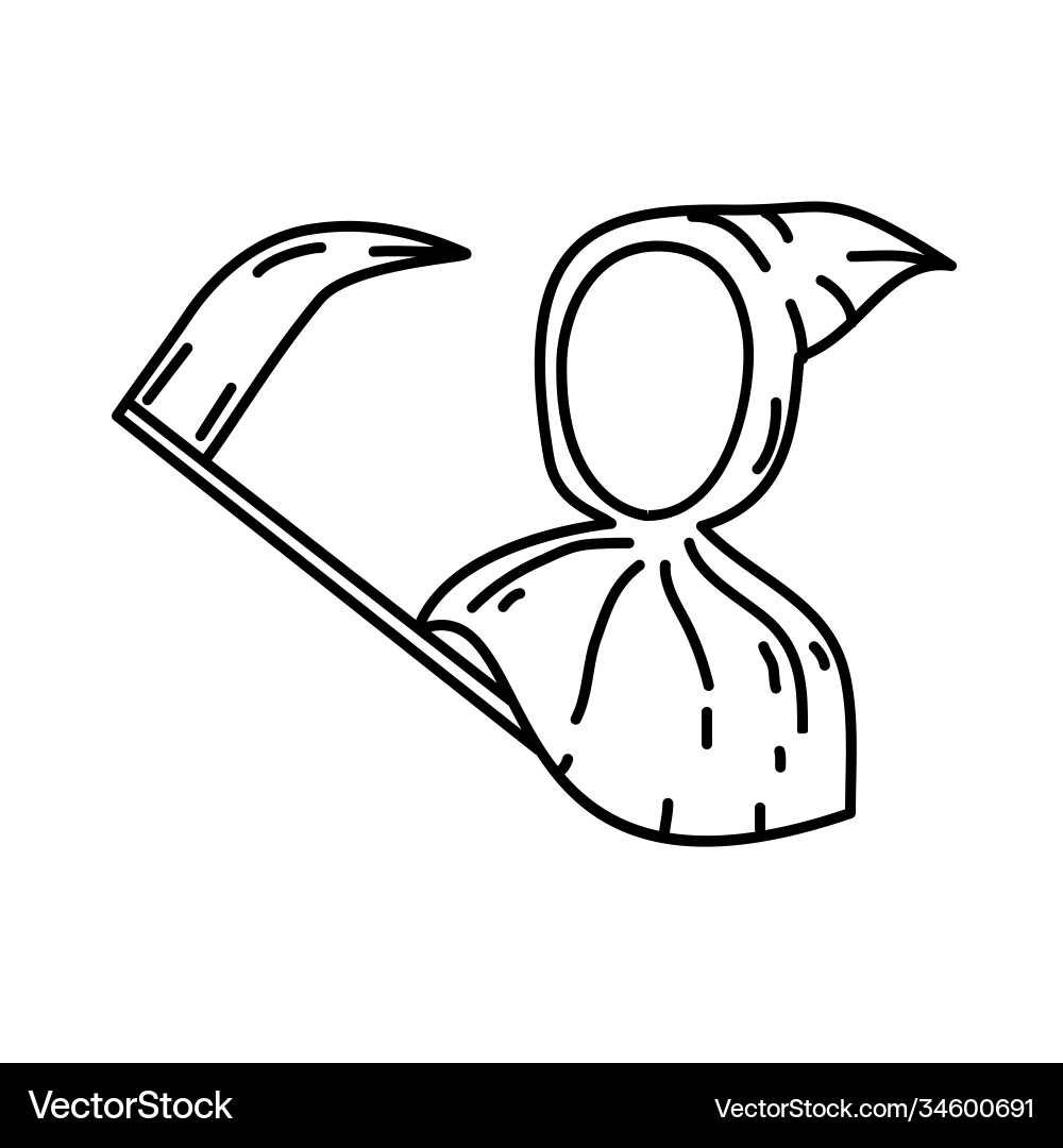 Sickle icon doodle hand drawn or black outline Vector Image