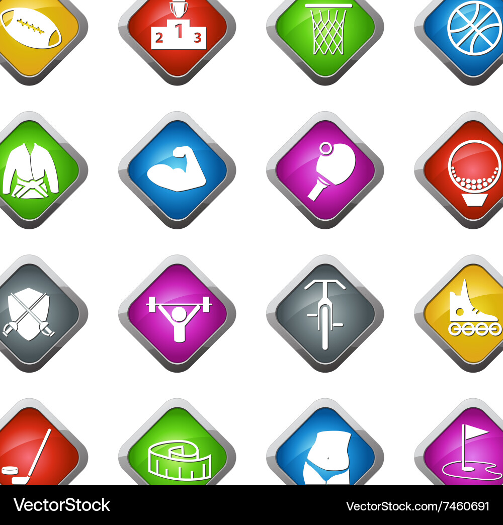 Sports icons set Royalty Free Vector Image - VectorStock