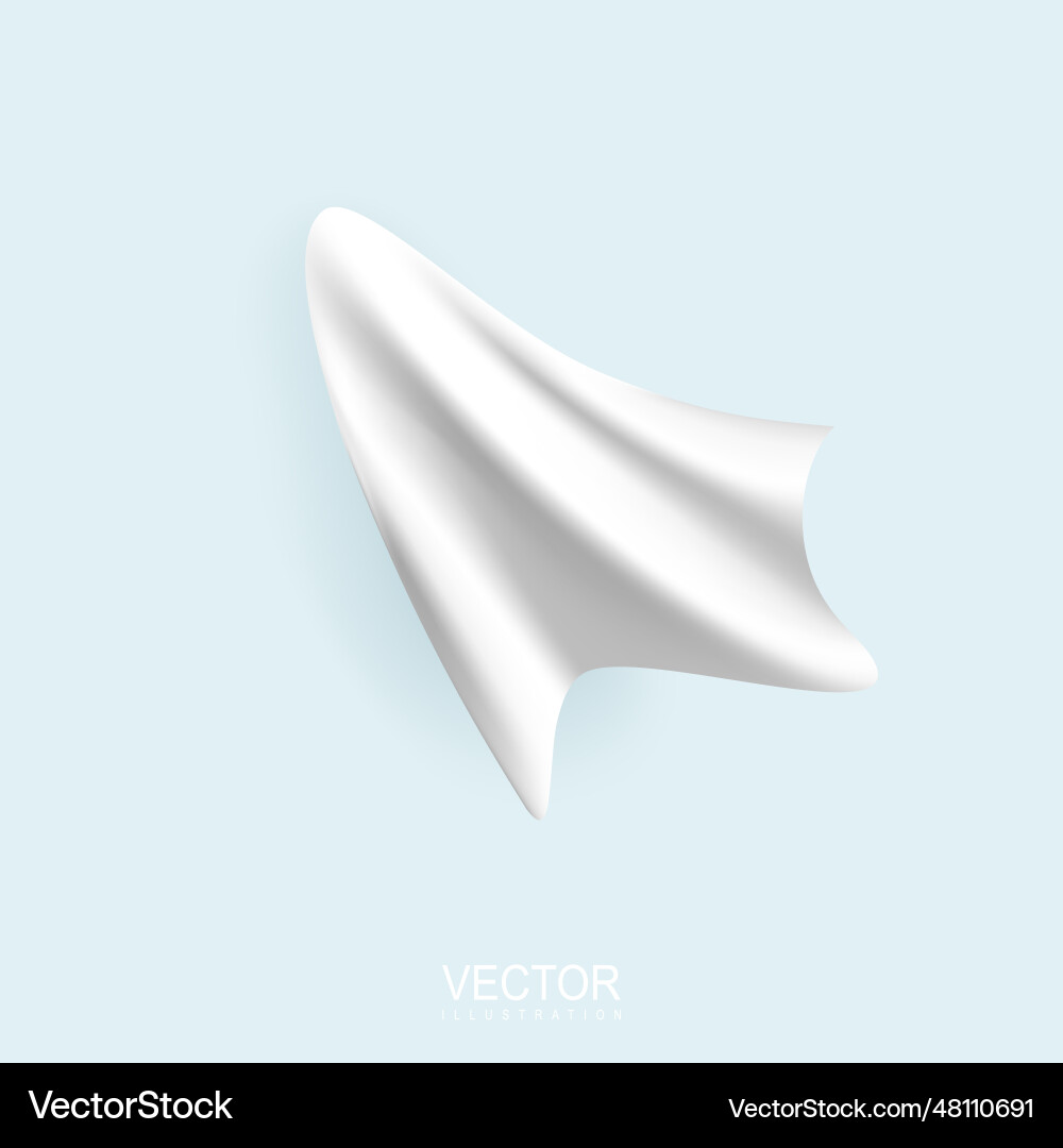 White handkerchief blank white hanging linen Vector Image