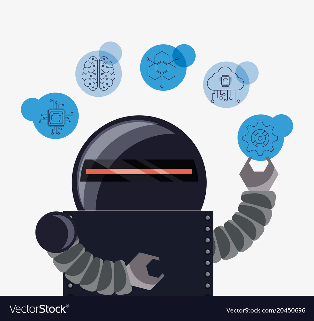 Artificial intelligence design Royalty Free Vector Image