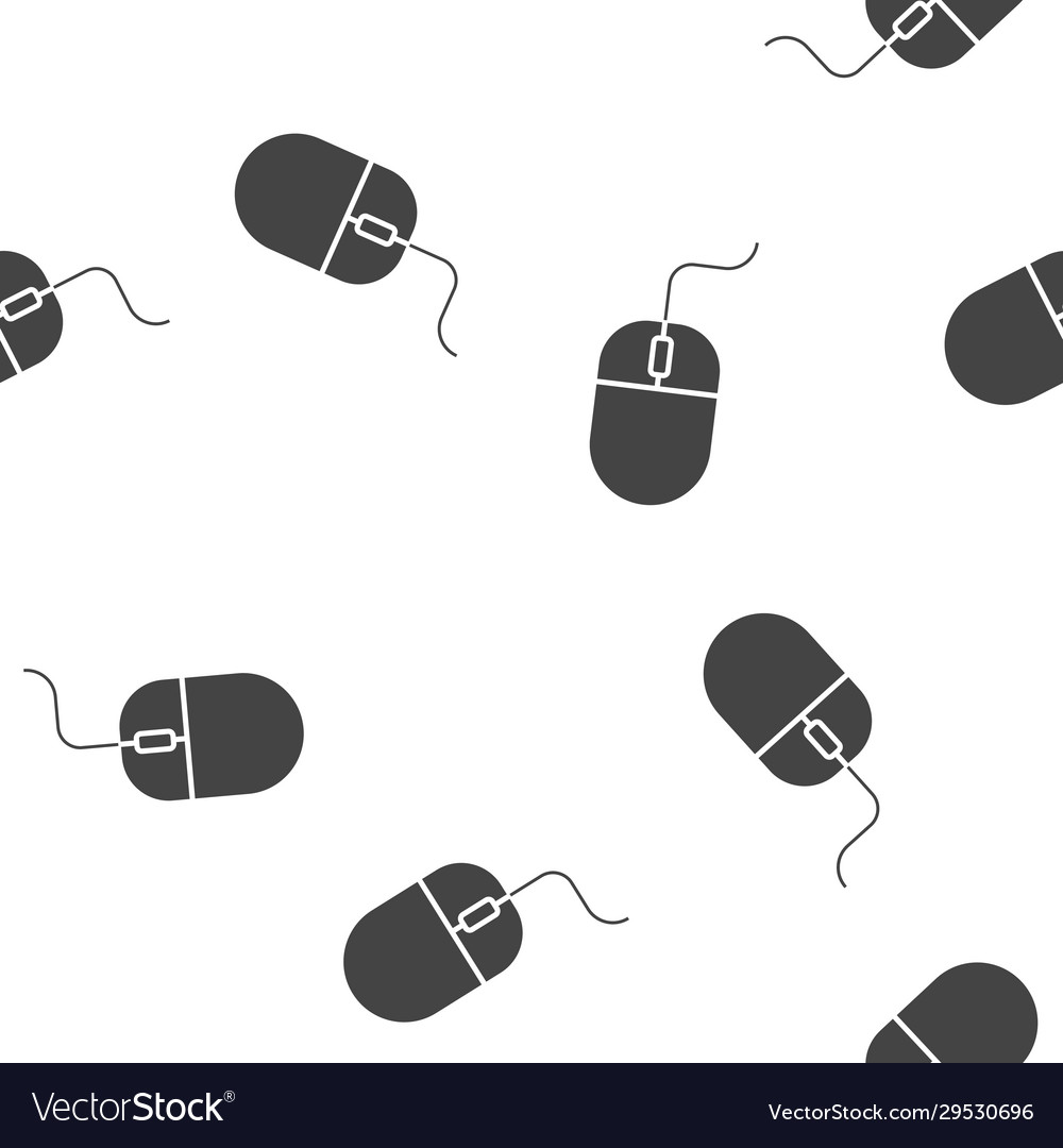 Computer mouse seamless pattern on a white Vector Image