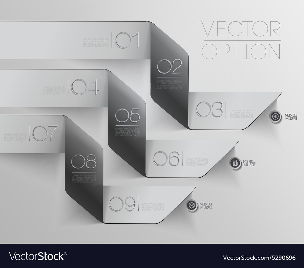 Design elements for options Royalty Free Vector Image
