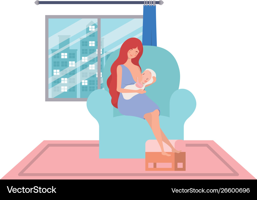 Isolated mother with baby design Royalty Free Vector Image