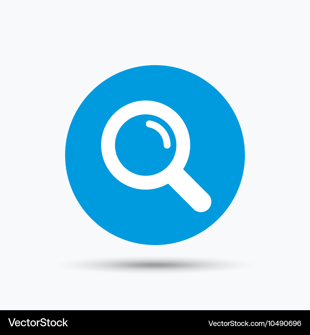 Magnifier icon search magnifying glass sign Vector Image