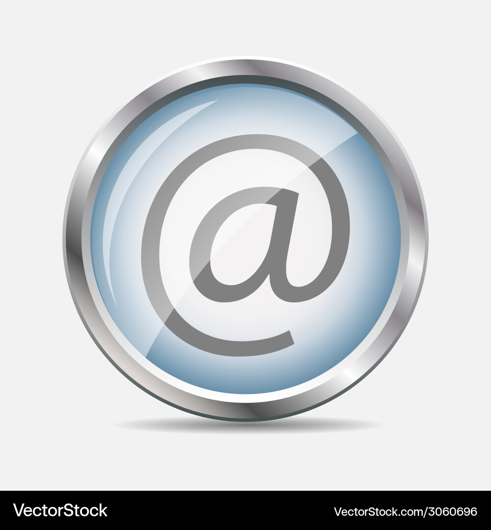 Mail glossy icon Royalty Free Vector Image - VectorStock