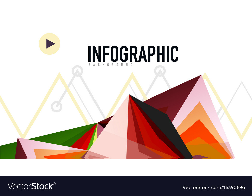 Modern triangle presentation template Royalty Free Vector