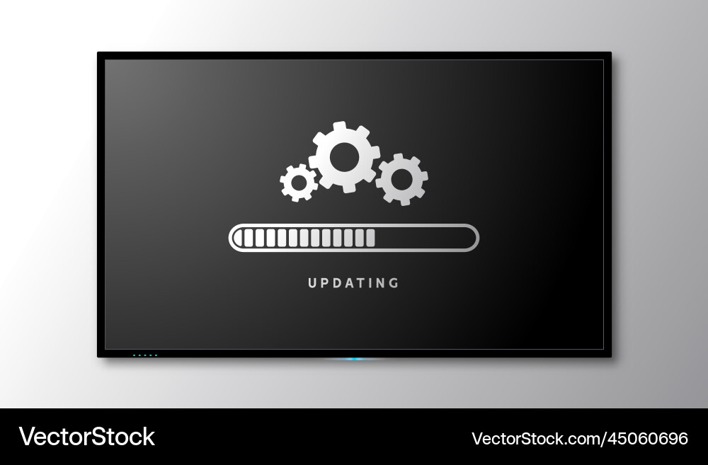 Software update laptop tv computer upgrade load Vector Image