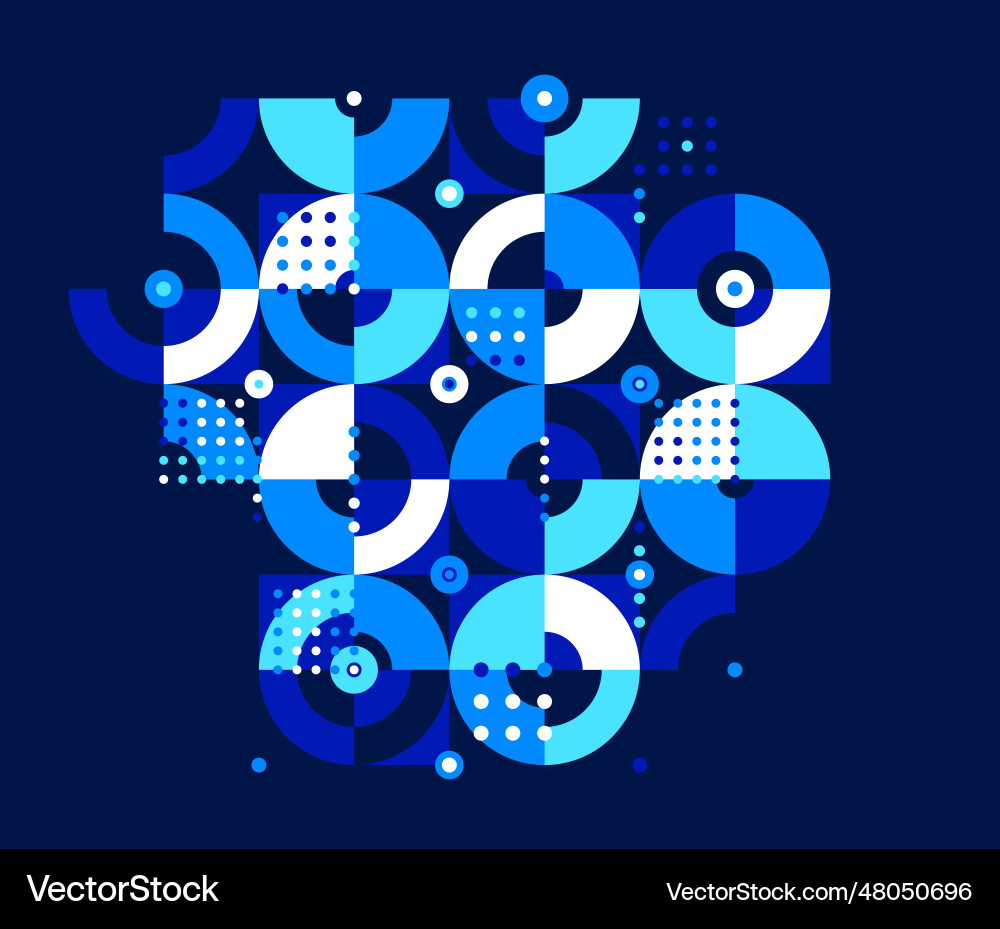 Trendy geometric motif over dark background Vector Image