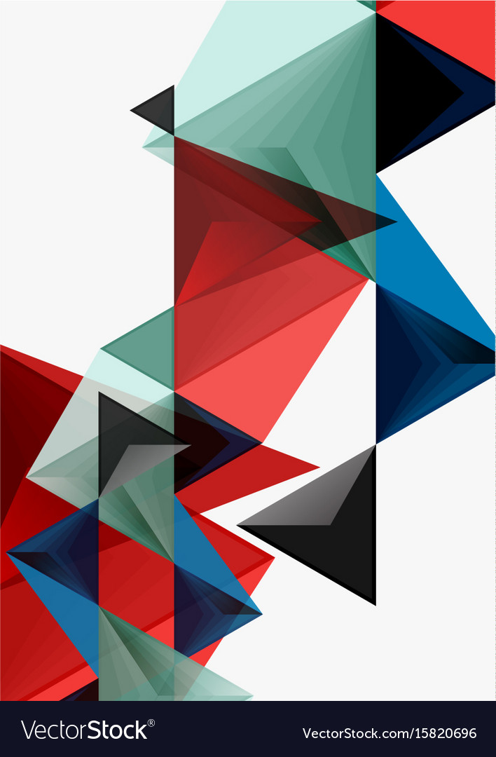 Triangular low poly a4 size geometric Royalty Free Vector