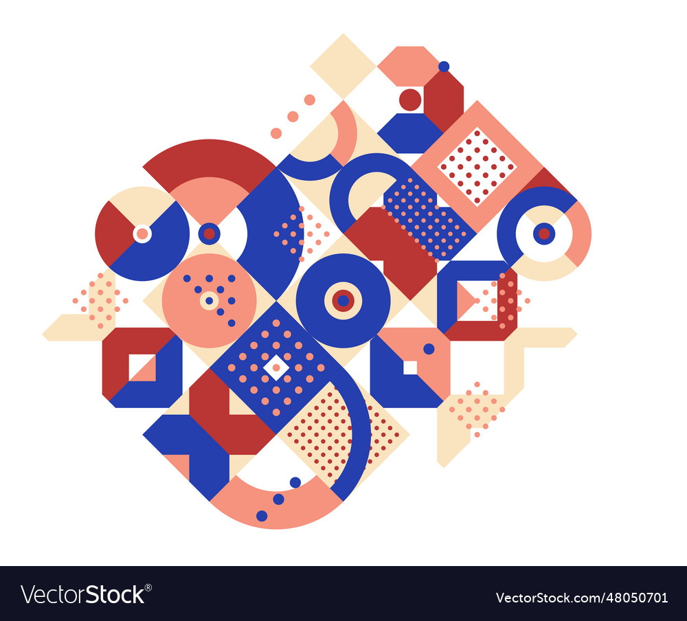 Abstract geometric background modular tiling Vector Image