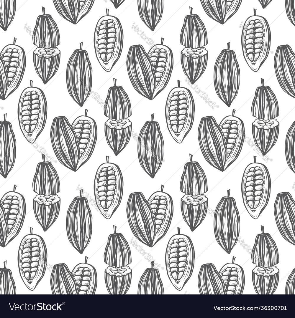 Cocoa seamless pattern Royalty Free Vector Image