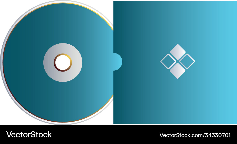 Cover and cd blue with corporate identity Vector Image