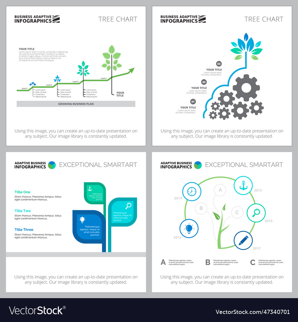 Creative diagram template set Royalty Free Vector Image