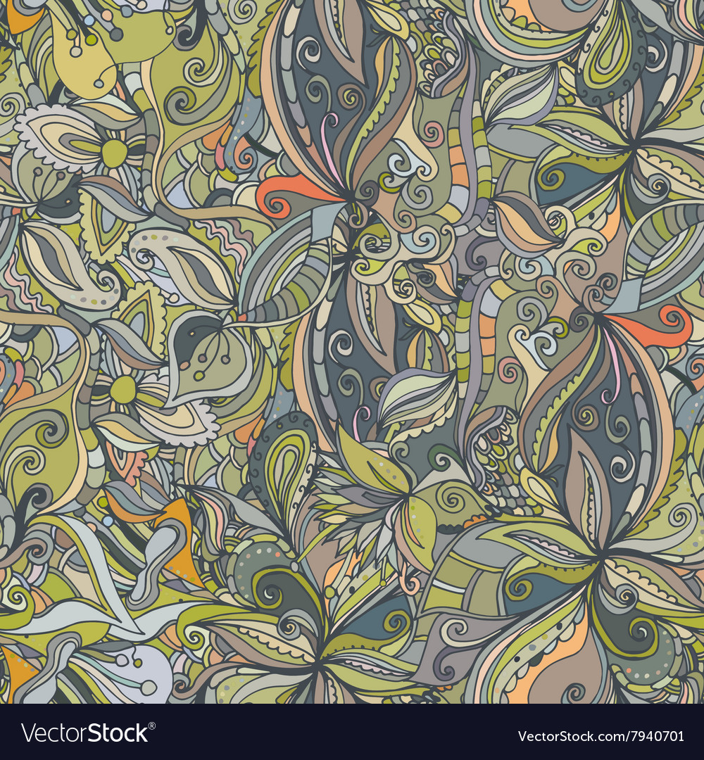 Hand-drawn abstract seamless pattern Royalty Free Vector