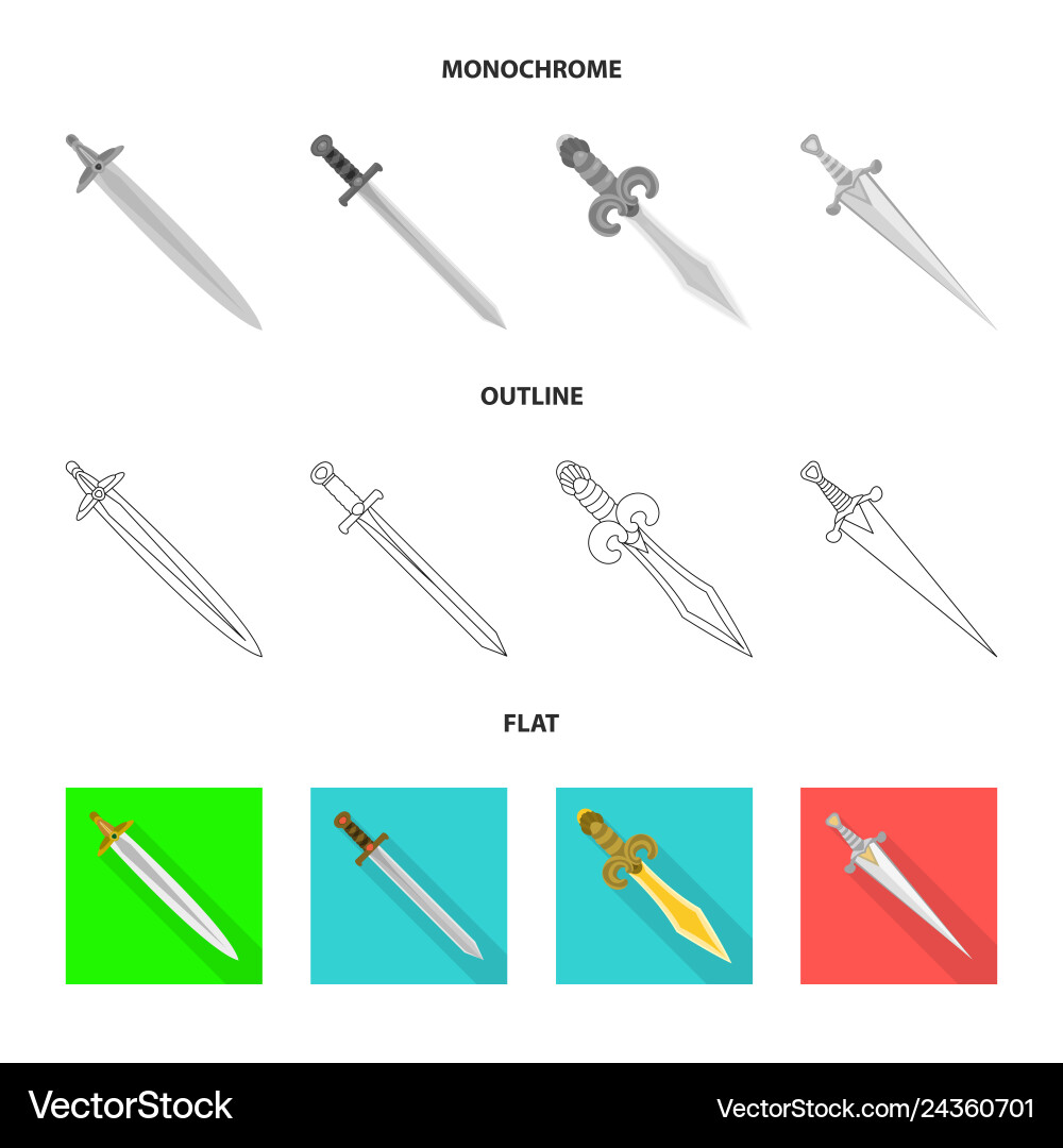 Isolated object of game and armor sign set Vector Image