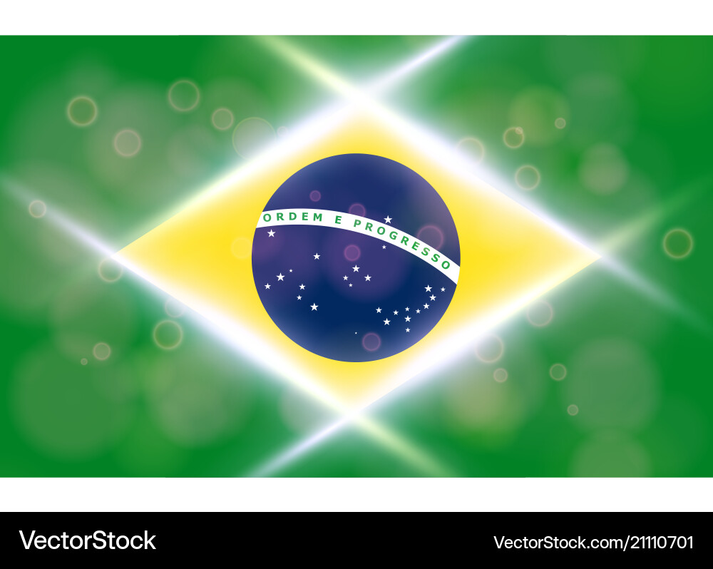 National flag of brasil modern pattern Royalty Free Vector