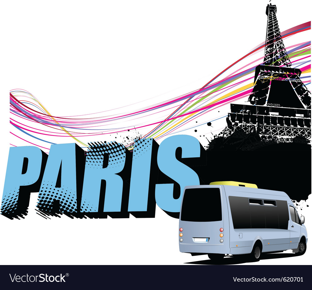 Paris border Royalty Free Vector Image - VectorStock