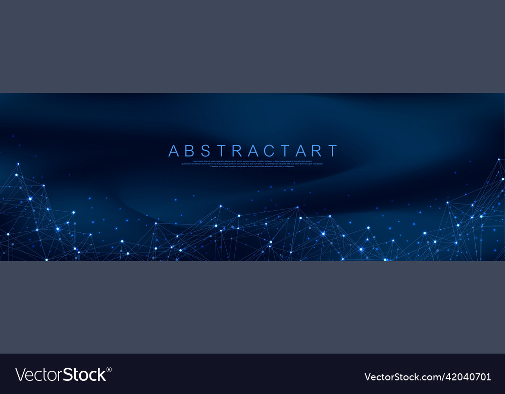 Technology Abstract Lines And Dots Connection Vector Image