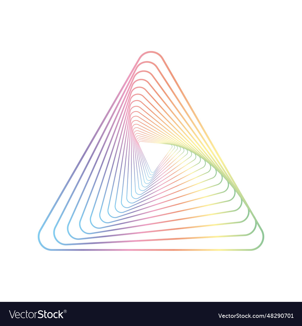 Triangle mobius strip band loop Royalty Free Vector Image