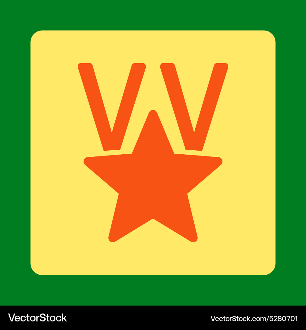 Victory icon from award buttons overcolor set Vector Image