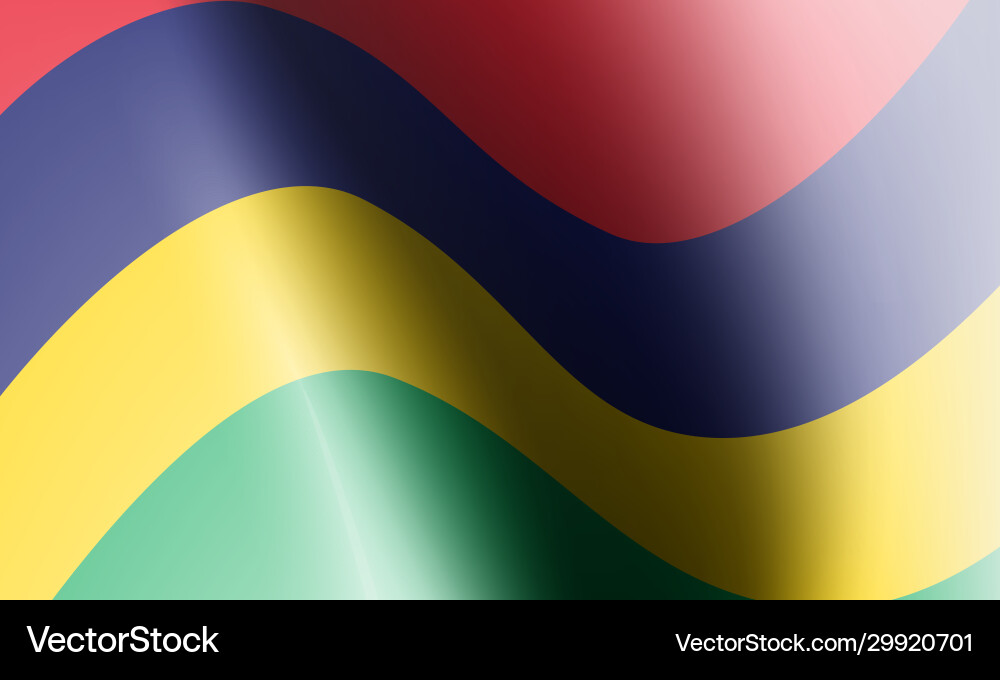 Wave flag country with shadow and glare Royalty Free Vector
