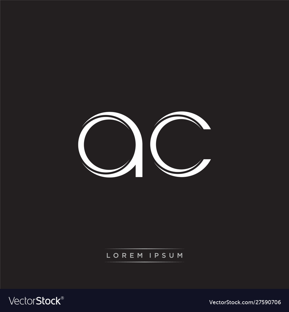 Ac initial letter split lowercase logo modern Vector Image