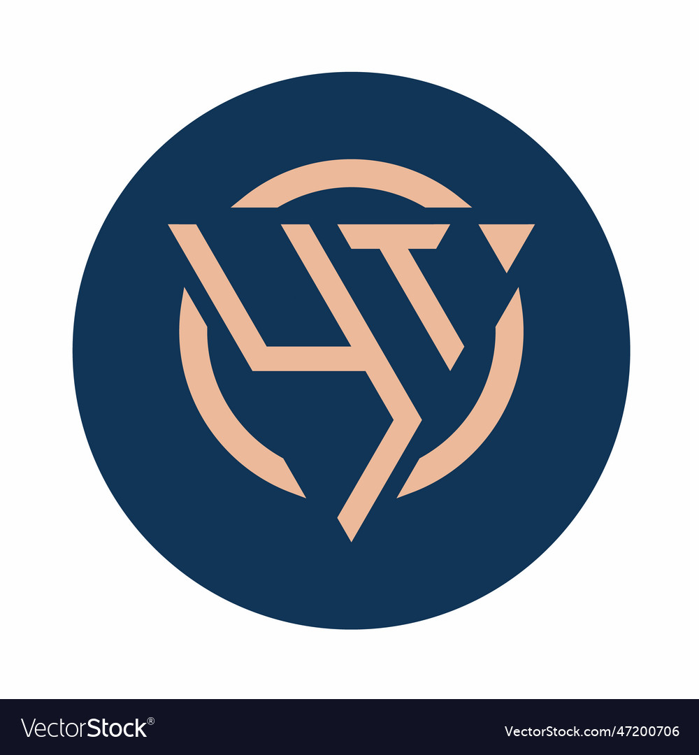 Creative simple initial monogram yt logo designs Vector Image