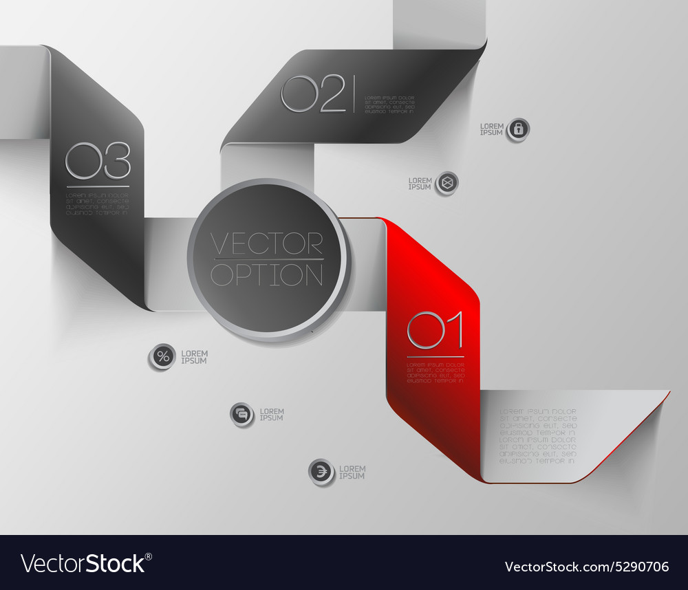 Design elements for options Royalty Free Vector Image