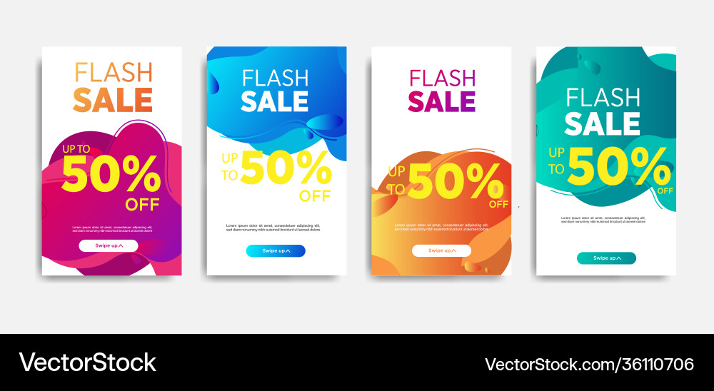Flash sale banners special offer set banner Vector Image