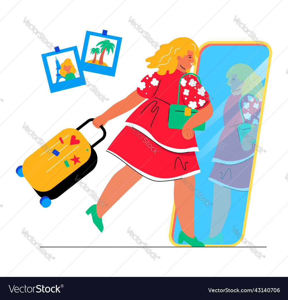 Go on vacation - modern colorful flat design style