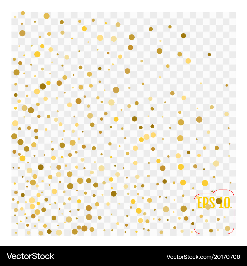 Golden glitter polka dot pattern Royalty Free Vector Image