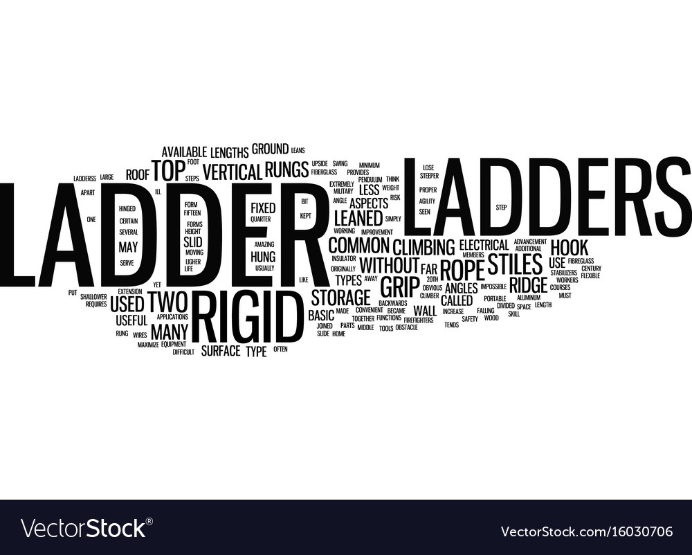 Ladders type and use text background word cloud Vector Image