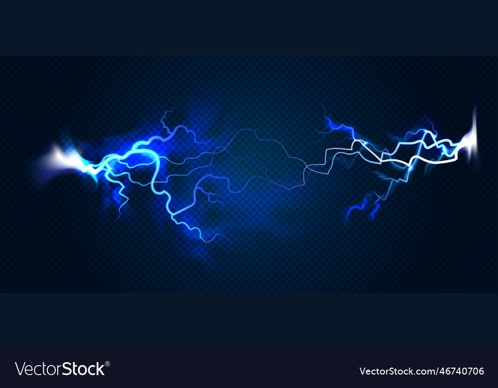 Lightning realistic composition Royalty Free Vector Image