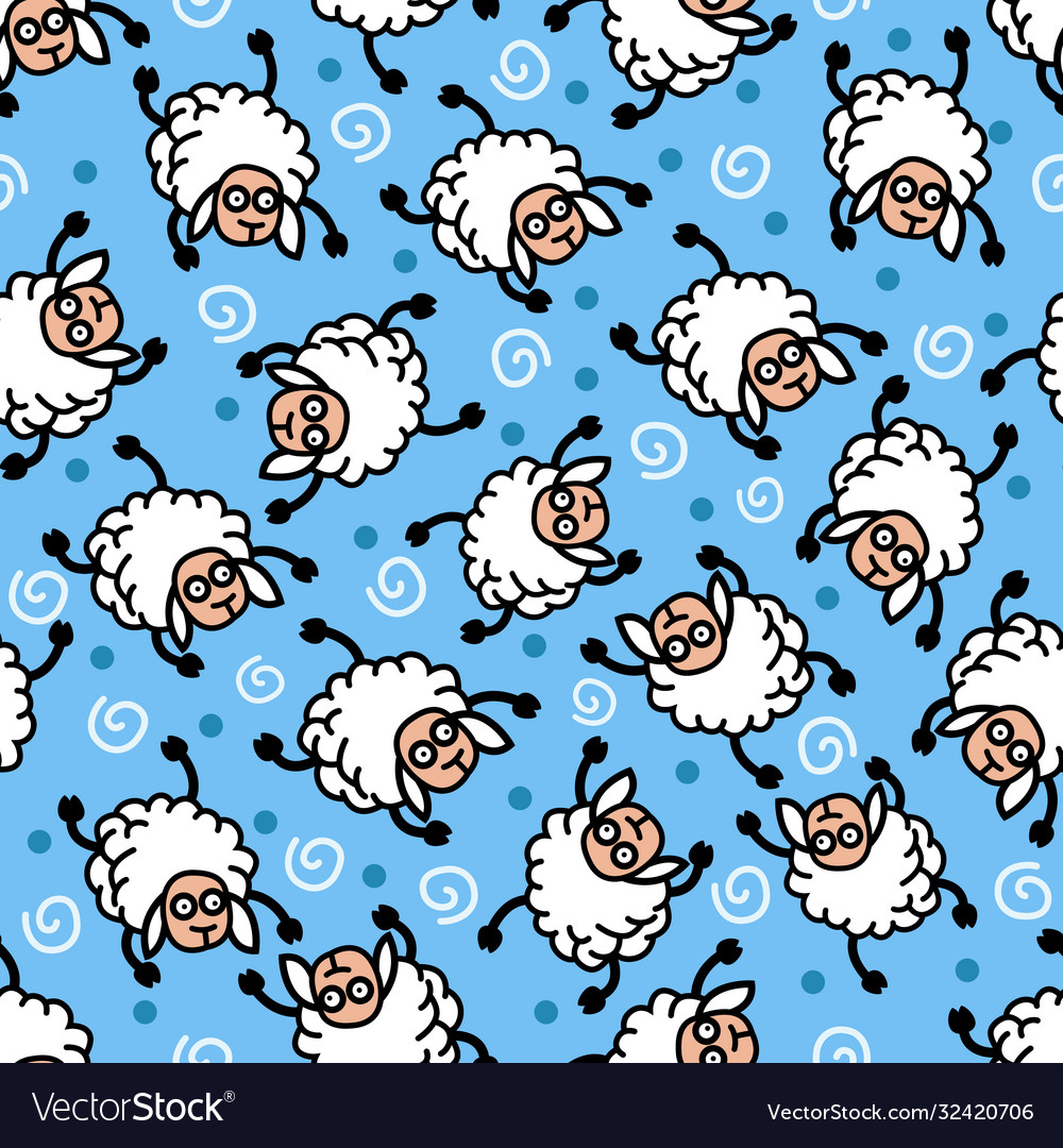 Sheep pattern Royalty Free Vector Image - VectorStock