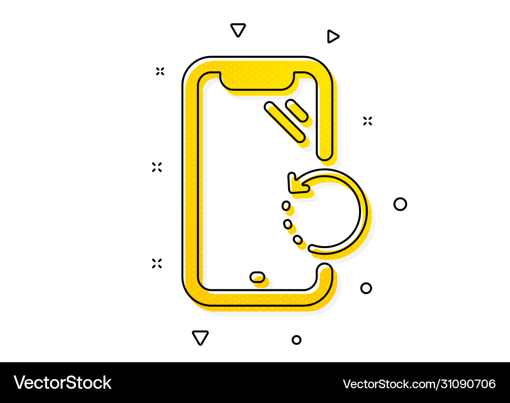 Smartphone recovery icon phone backup sign Vector Image