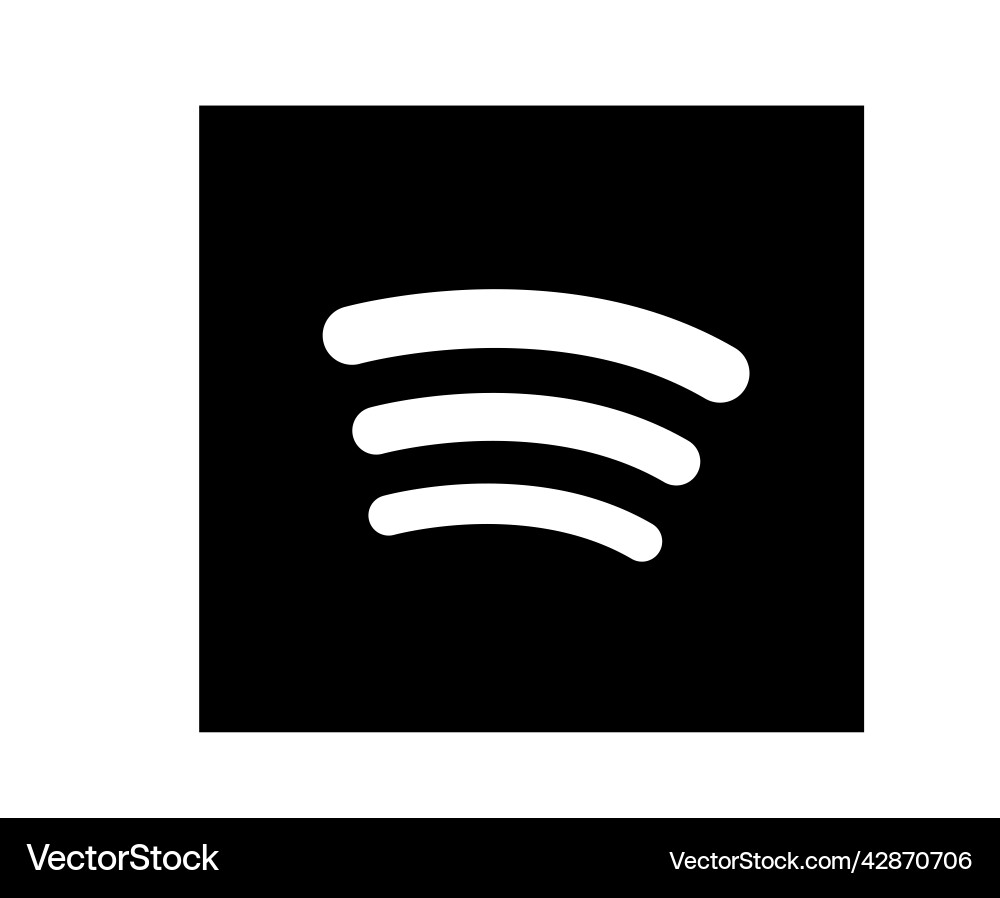Spotify social media icon symbol abstract design Vector Image