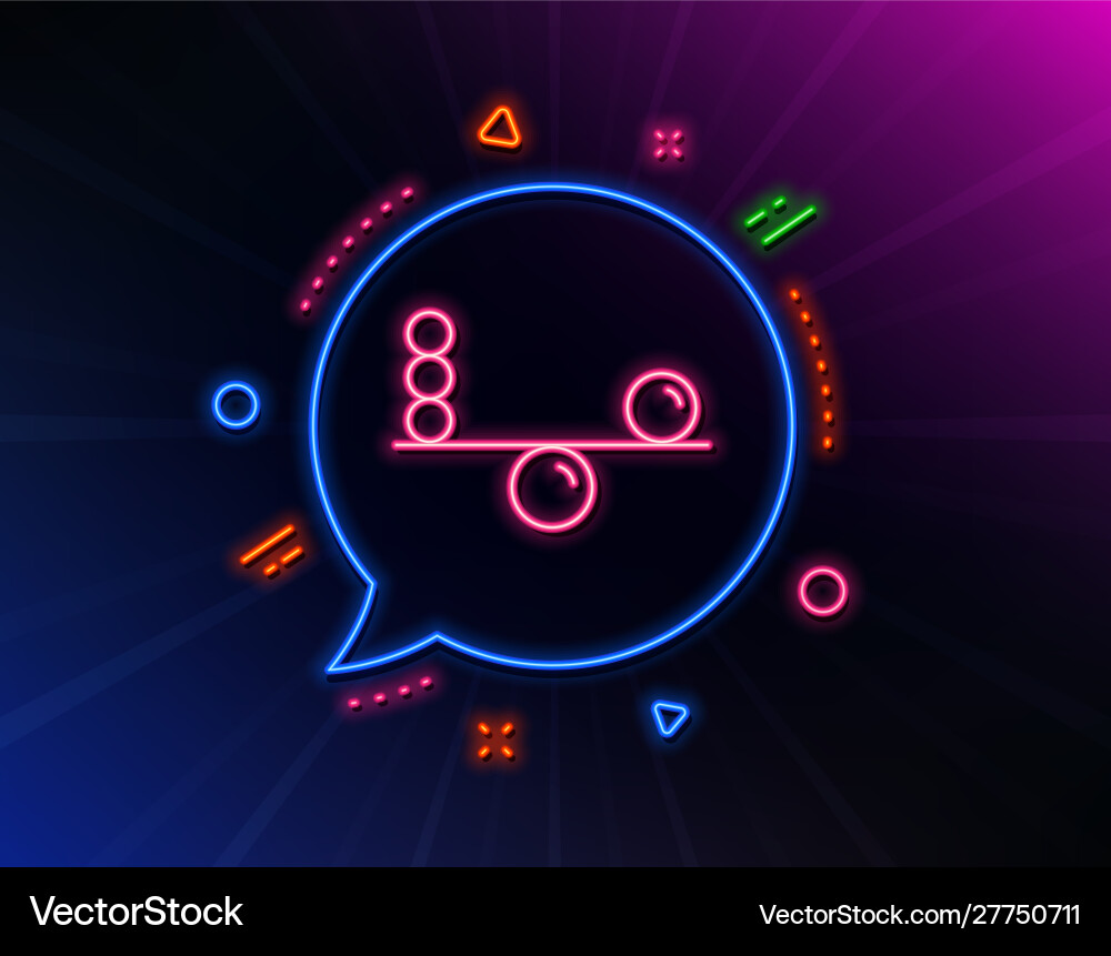 Balance line icon mind stability sign Royalty Free Vector