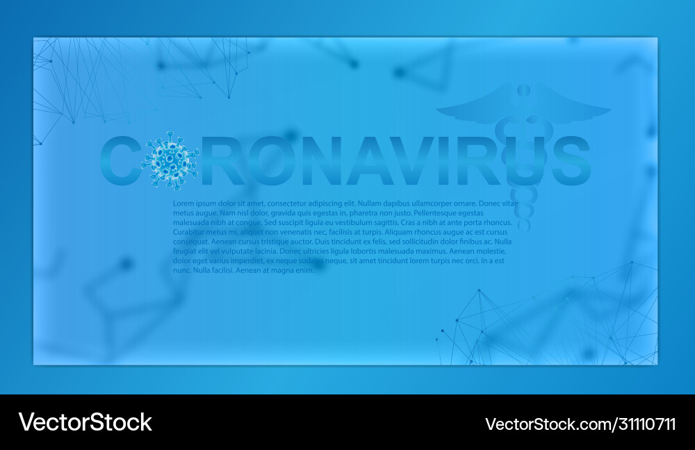Coronavirus 2020 info banner covid-19 Royalty Free Vector