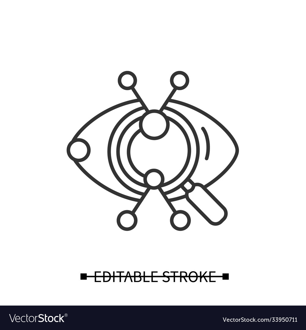 Creative research icon observing problem Vector Image