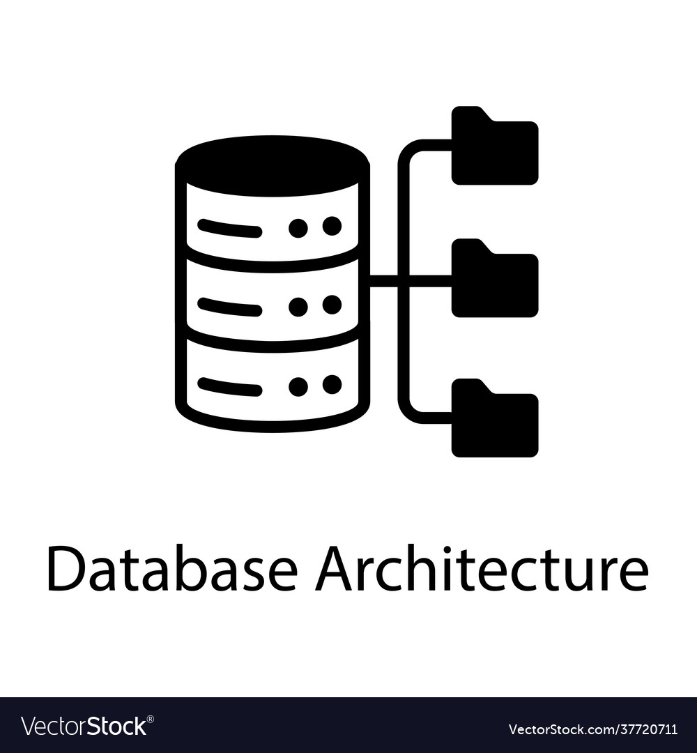Database architecture Royalty Free Vector Image