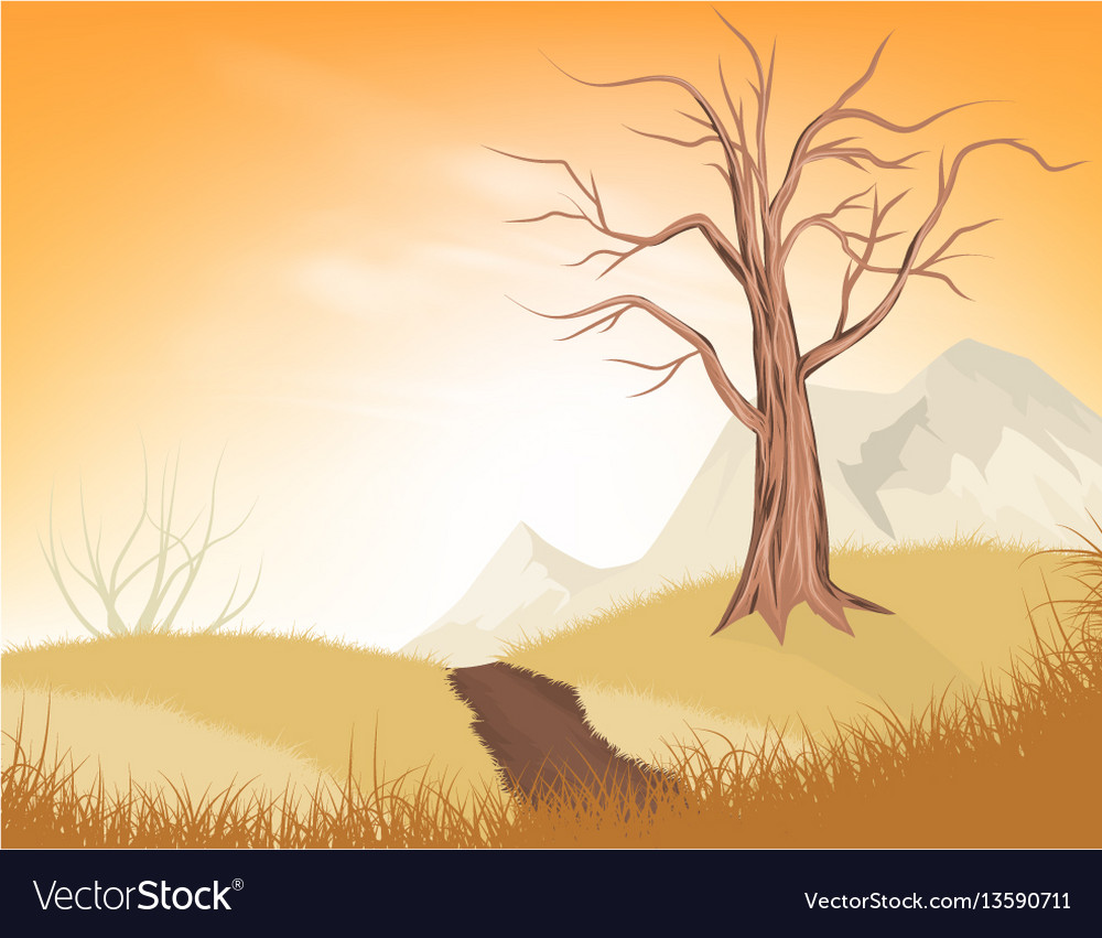 Dry tree Royalty Free Vector Image - VectorStock