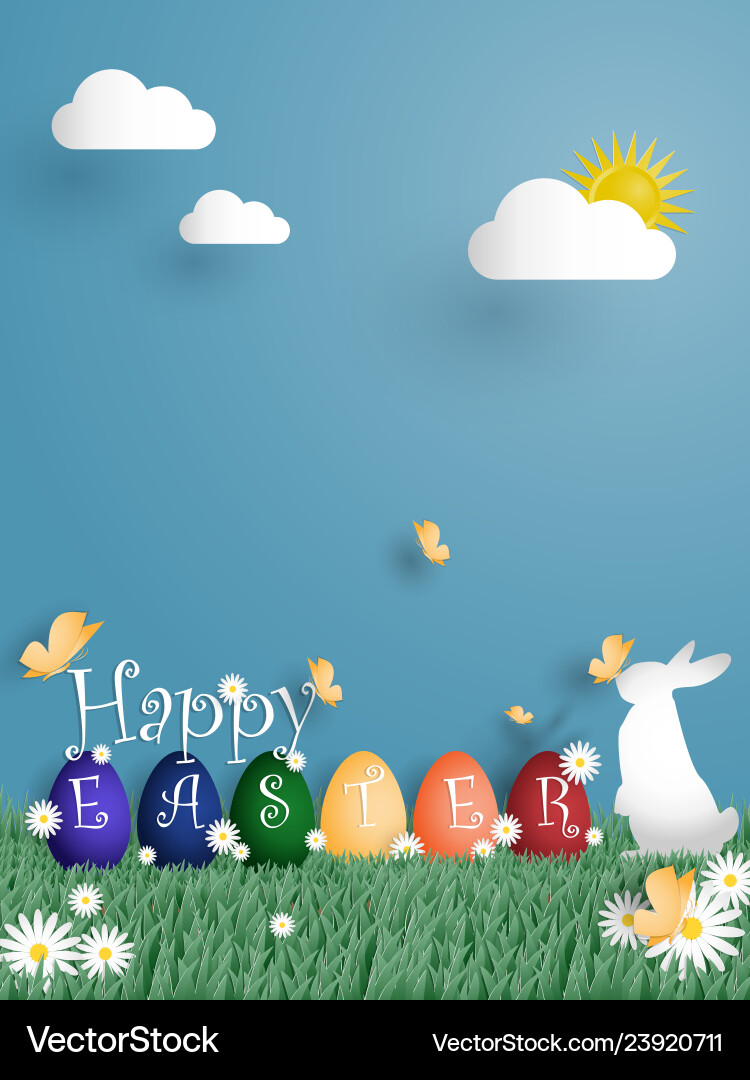Easter day greeting background Royalty Free Vector Image
