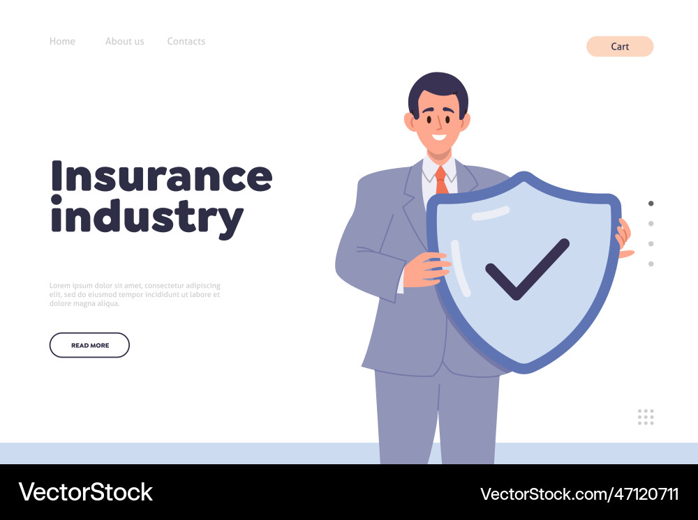 Insurance industry concept business support Vector Image