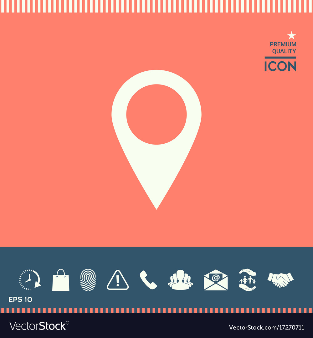Map pointer icon Royalty Free Vector Image - VectorStock