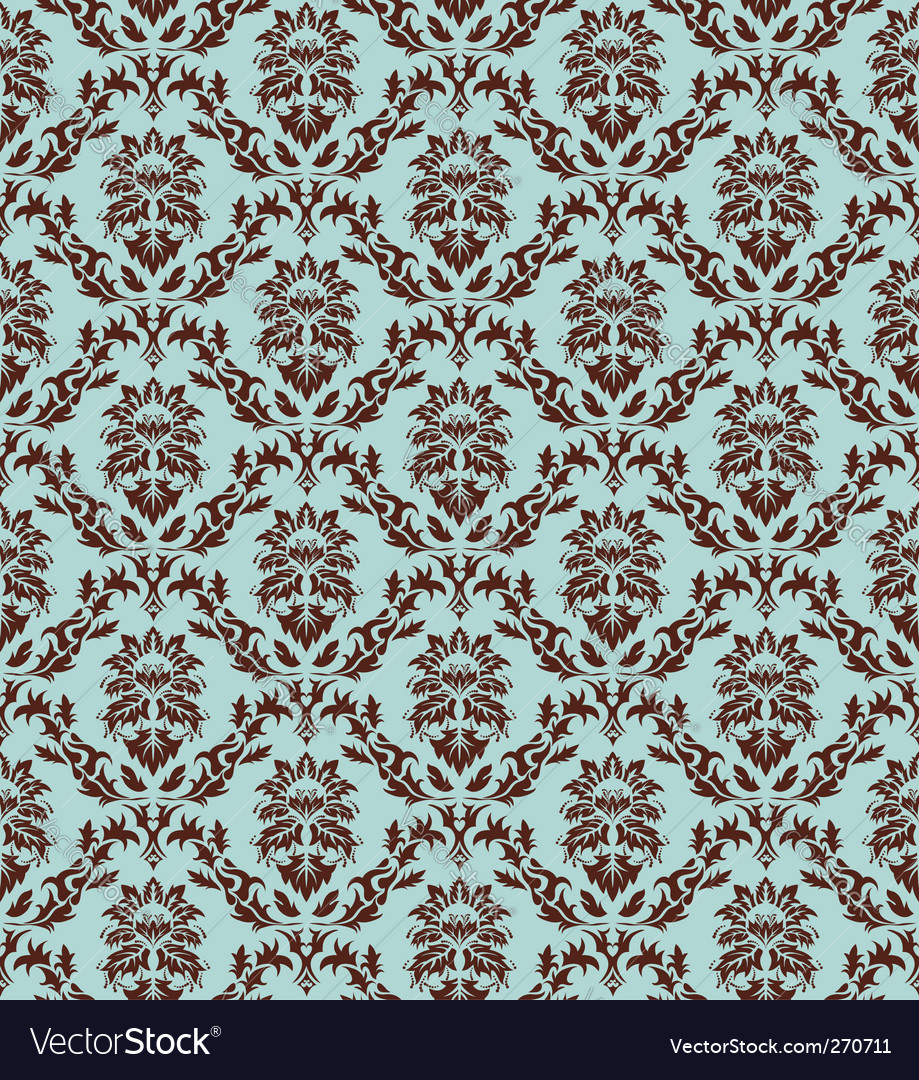 Vintage damask pattern Royalty Free Vector Image